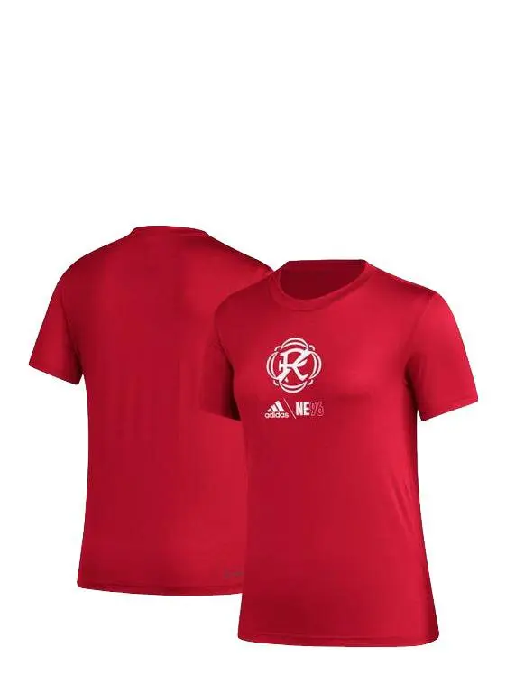 Adidas New England Revolution Aeroready Club Icon T-shirt By - Red