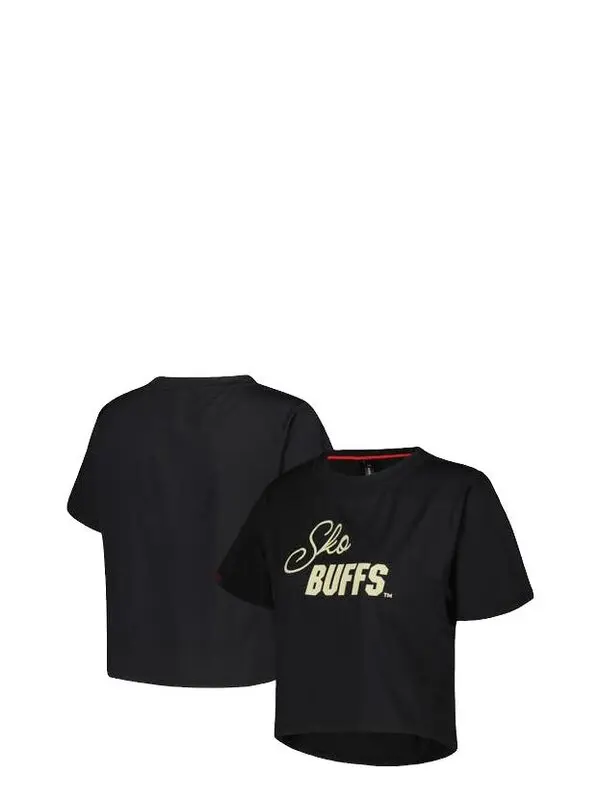 KADYLUXE Colorado Buffaloes Graphic Cropped T-shirt - Black