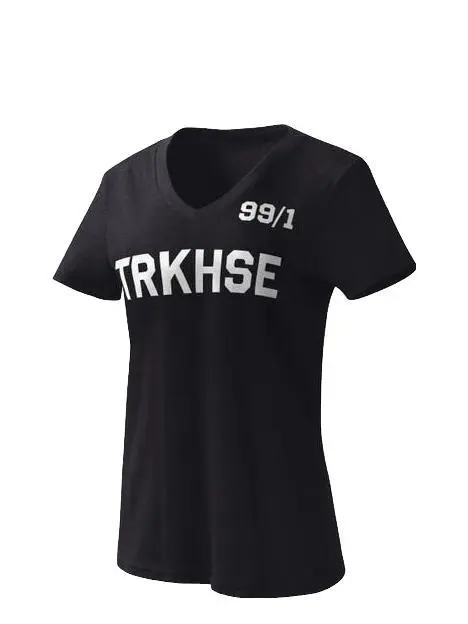 G-III 4HER BY CARL BANKS Trackhouse Racing "dream Team" V-neck T-shirt - Black