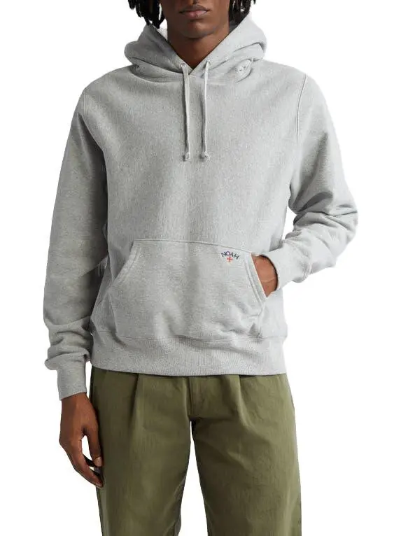 NOAH Classic Cotton French Terry Hoodie - Heather Grey