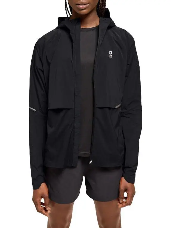 On Core Hooded Packable Running Jacket - Black