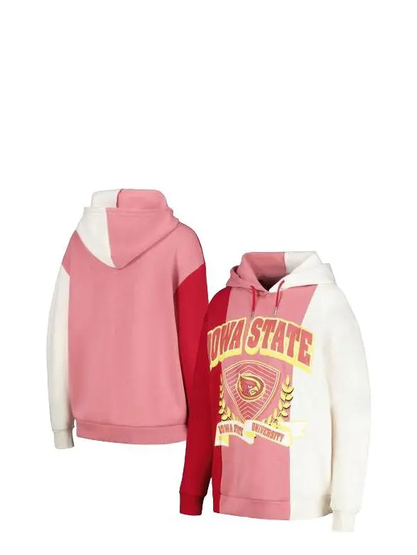 GAMEDAY COUTURE Iowa State Cyclones Hall Of Fame Colorblock Pullover Hoodie - Cardinal