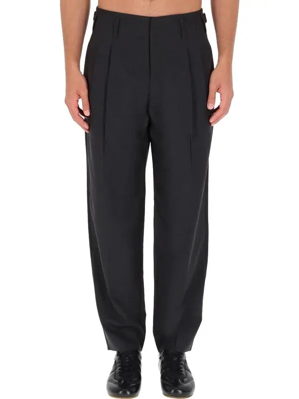 LEMAIRE Tailored Relaxed Fit Trousers - Black