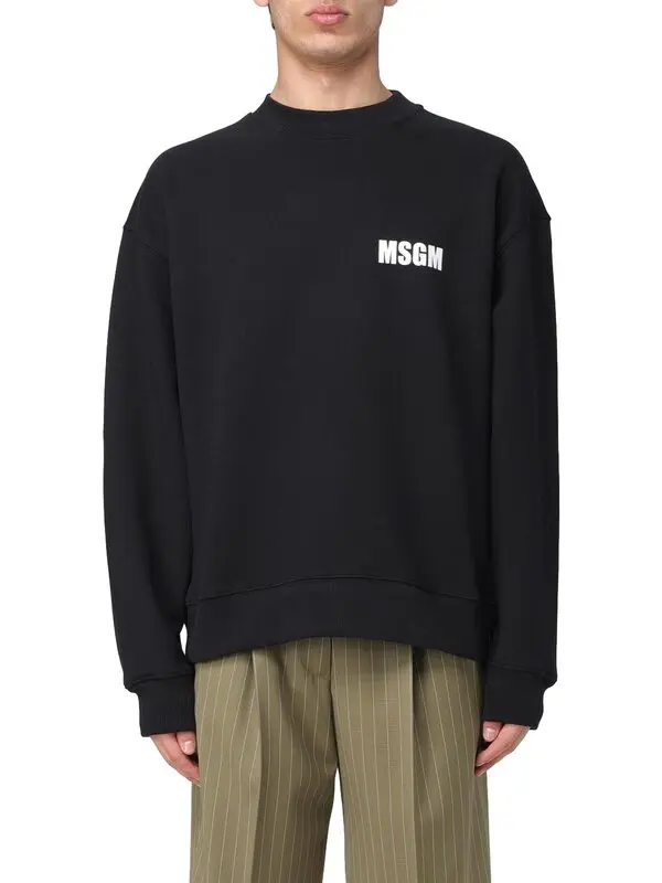 MSGM Sweatshirt With Graphic Logo - Black