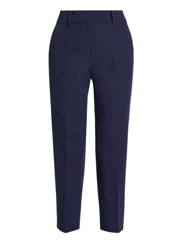 MILLY Nicola Cady Slim-fit Pants - Navy