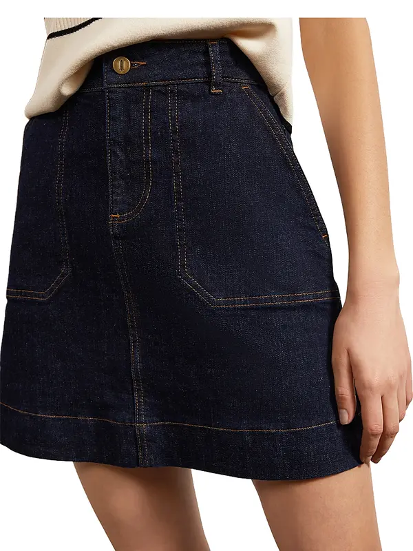HOBBS LONDON Limited Lily Denim Mini Skirt - Indigo