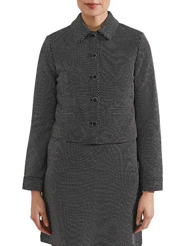 HOBBS LONDON Violet Ponte Jacket - Black Ivory