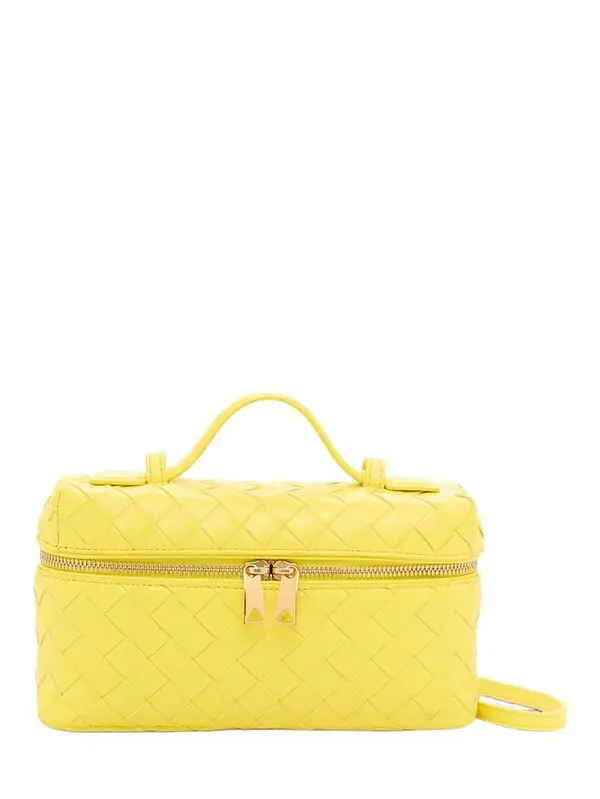 Bottega Veneta Intrecciato Leather Vanity Case - Yellow