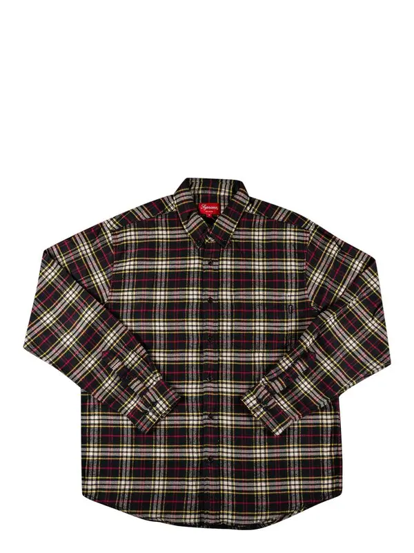 Supreme Tartan Flannel Shirt - Black