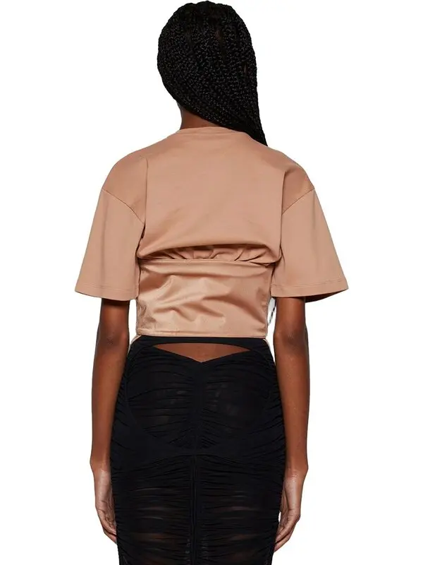 MUGLER Corset Top - Tan