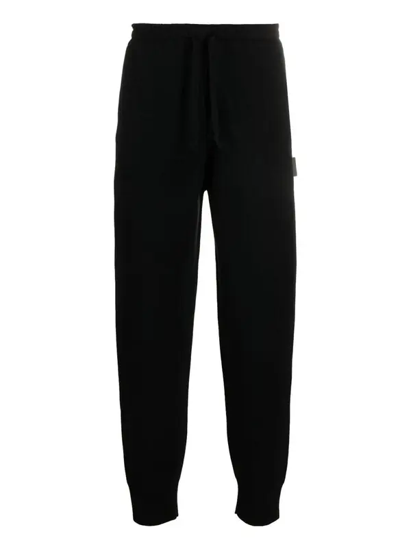 Sandro Drawstring Fine-knit Track Pants - Black