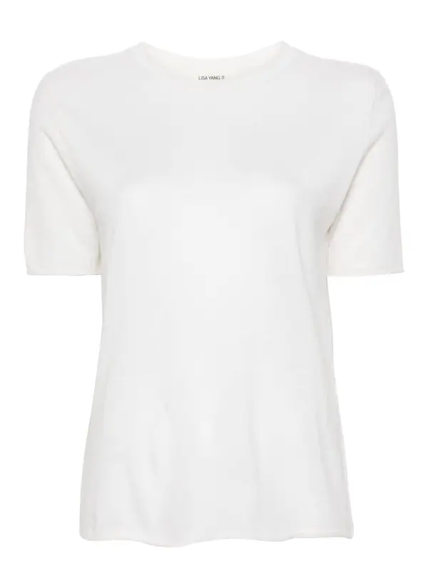 LISA YANG Ari Cashmere T-shirt - Neutrals