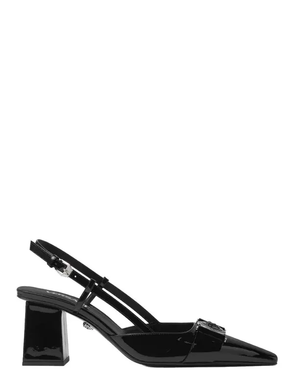 Versace Medusa Head Leather Pumps - Black
