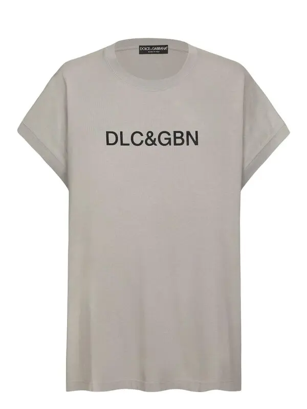 Dolce & Gabbana Logo-print Cotton T-shirt - Grey