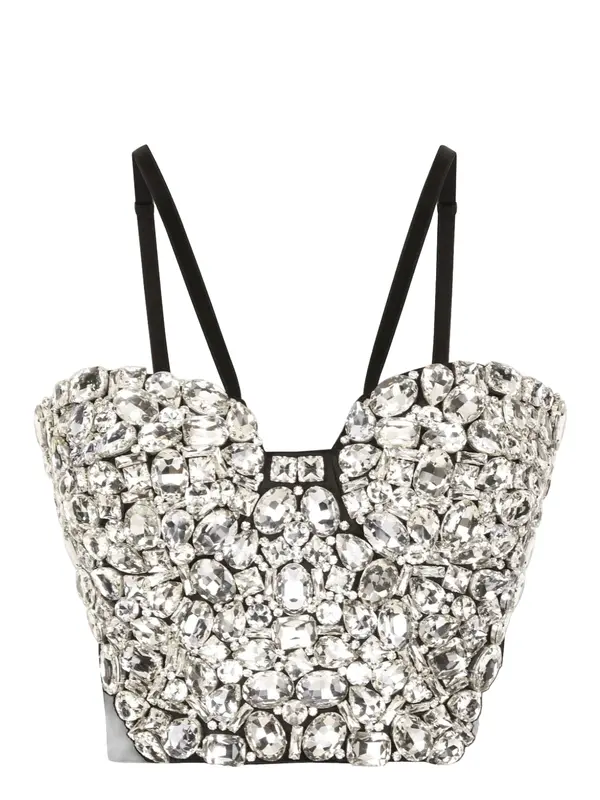 Dolce & Gabbana Crystal-embellished Top - Black