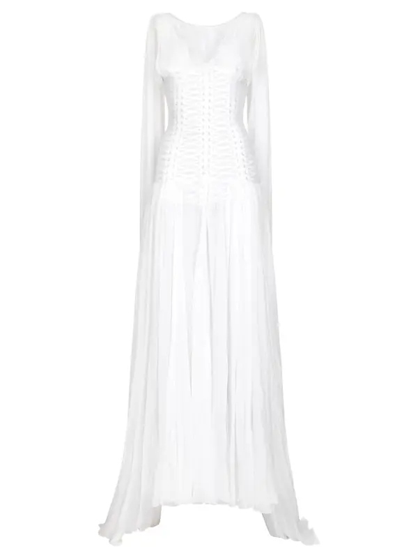 Dolce & Gabbana Corseted Gown - White