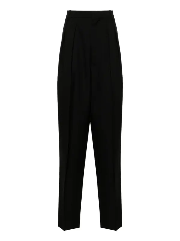 Random Identities Pleated Tailored Trousers - Black
