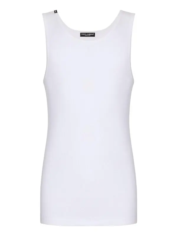 Dolce & Gabbana Cotton Tank Top - White