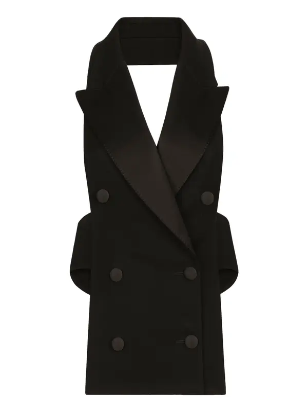 Dolce & Gabbana Open-back Waistcoat - Black