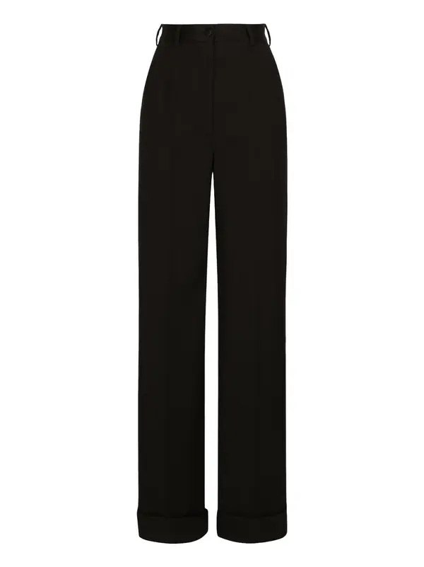 Dolce & Gabbana Wide-leg Trousers - Black