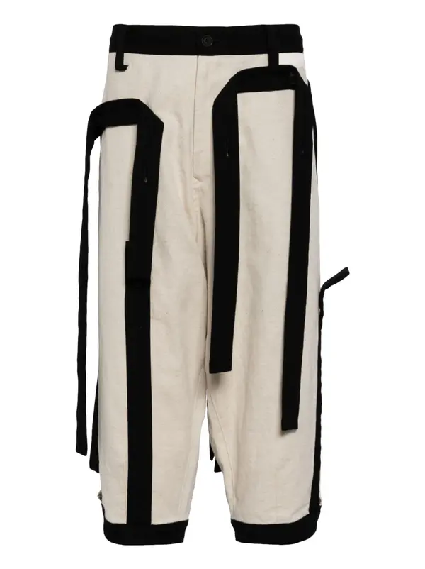 Yohji Yamamoto Detachable-strap Bermuda Shorts - Neutrals