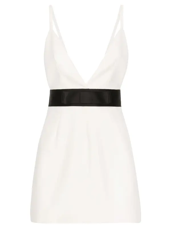 Dolce & Gabbana Virgin Wool-blend Minidress - White