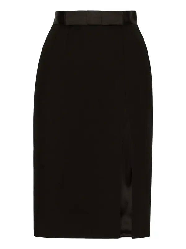 Dolce & Gabbana Bow-detail Skirt - Black
