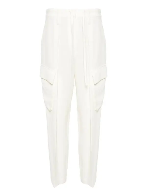 Brunello Cucinelli Monili Detail Twill Trousers - Neutrals