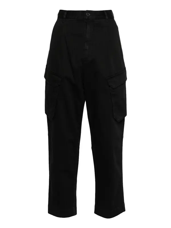 SEMICOUTURE Tapered-leg Cargo Trousers - Black