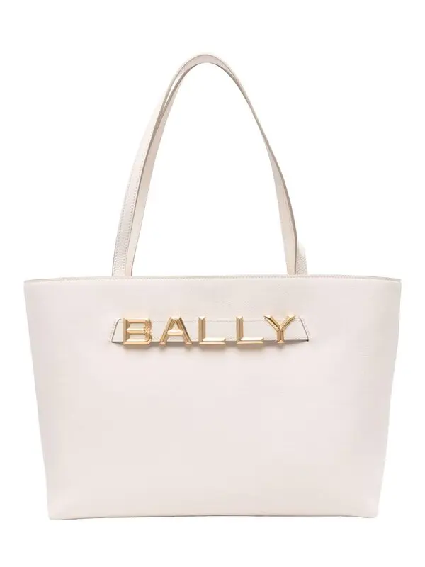 Bally Spell Leather Tote Bag - White
