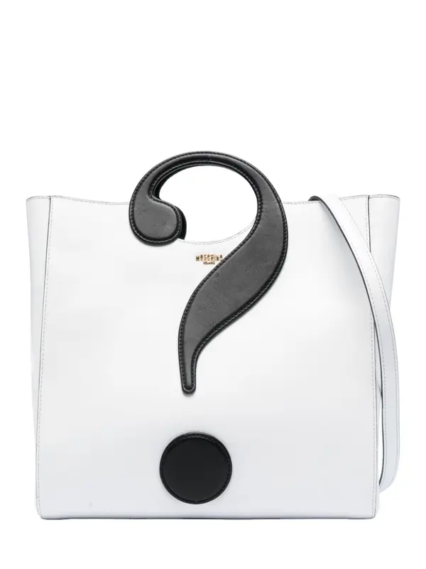 Moschino Logo-appliqué Tote Bag - White