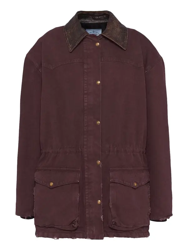 Prada Single-breasted Canvas Jacket - Red
