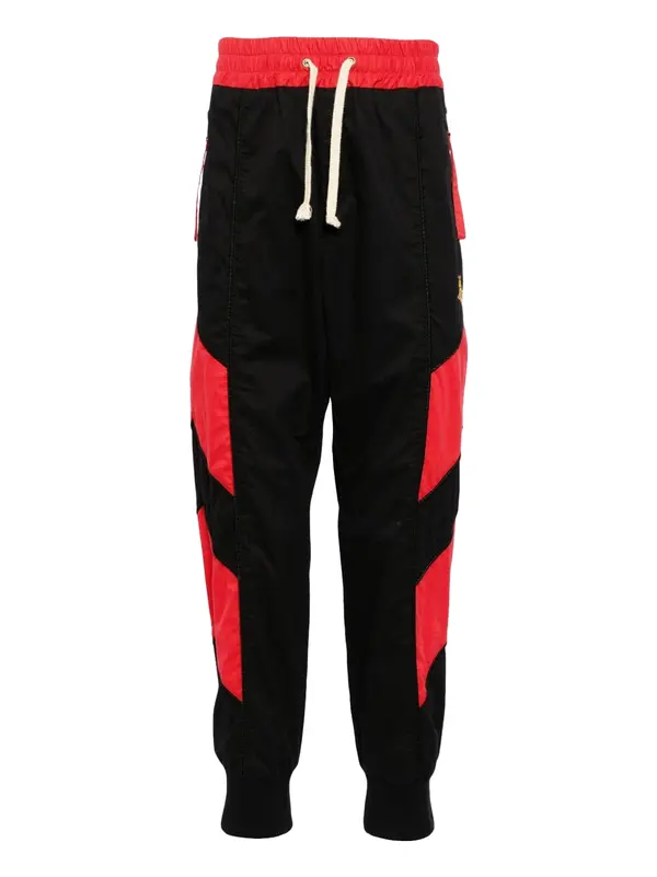VIVIENNE WESTWOOD Orb-embroidery Cotton Track Pants - Black