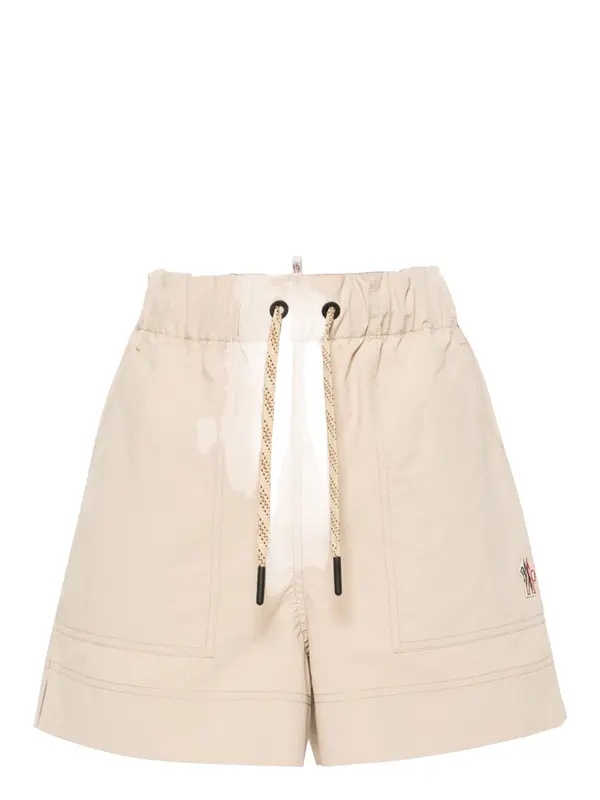 Moncler Mid-rise Straight-leg Shorts - Neutrals