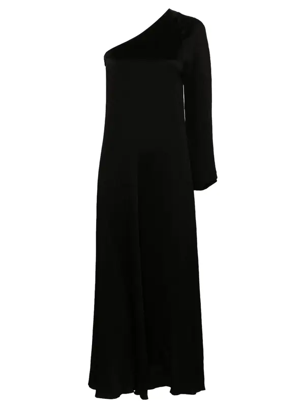 FORTE_FORTE One-shoulder Maxi Dress - Black