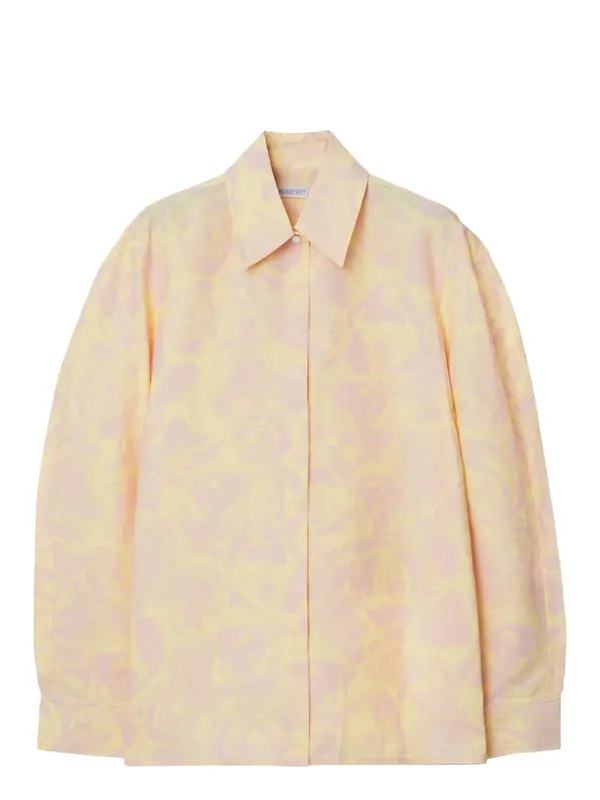 Burberry Floral-print Taffeta Shirt - Pink