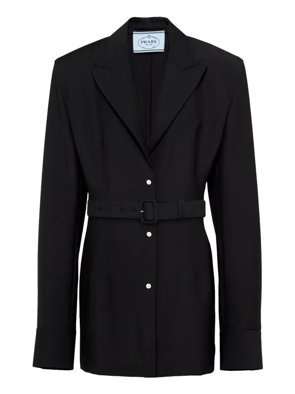 Prada Single-breasted Mohair-blend Jacket - Black