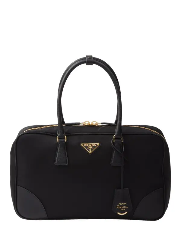 Prada Re-edition 1978 Re-nylon And Saffiano Leather Bag - Black