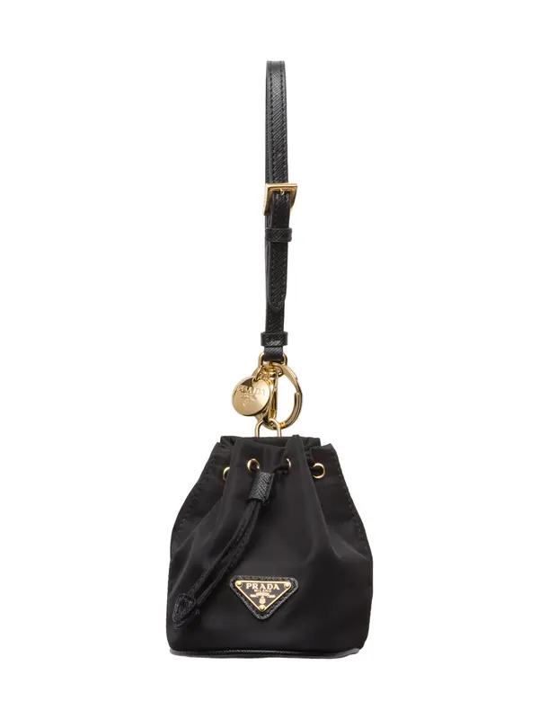 Prada Mini Re-nylon Keychain Charm - Black