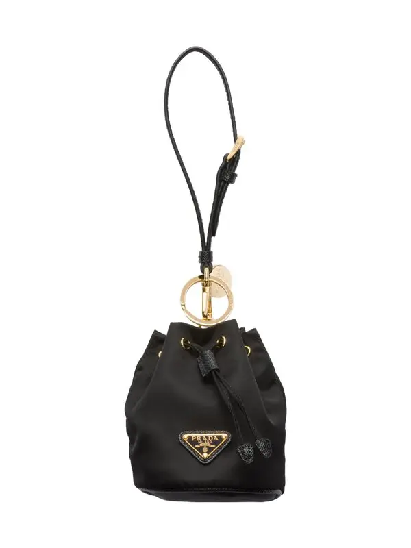 Prada Re-nylon Keychain Charm - Black