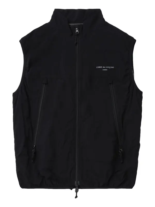 Comme Des Garçons Logo-patch Gilet - Black