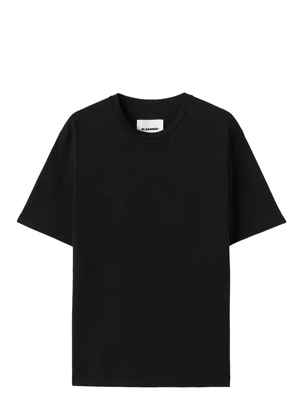 JIL SANDER Logo-print Cotton T-shirt - Black