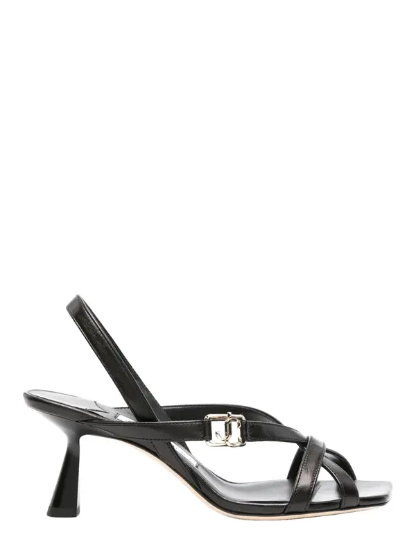 JIMMY CHOO 65mm Jess Leather Sandals - Black
