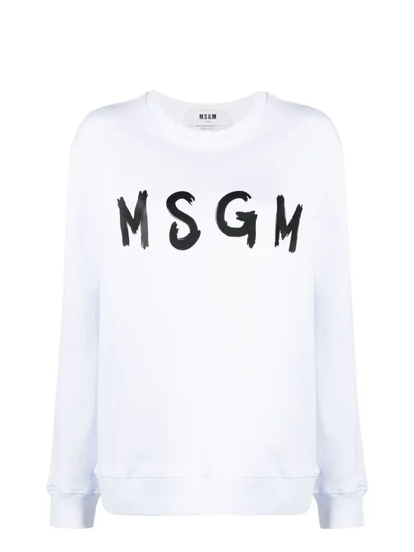 MSGM Logo-print Sweatshirt - White