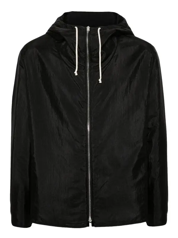 JIL SANDER Padded Hooded Jacket - Black