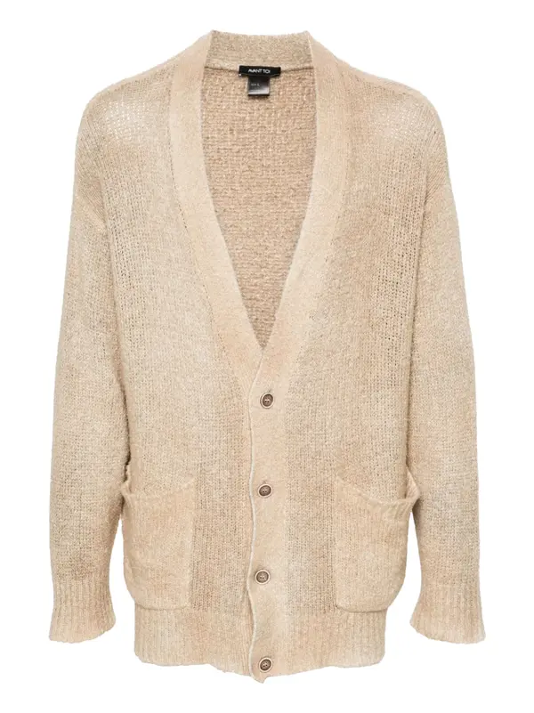 Avant Toi Brushed-effect Cardigan - Neutrals
