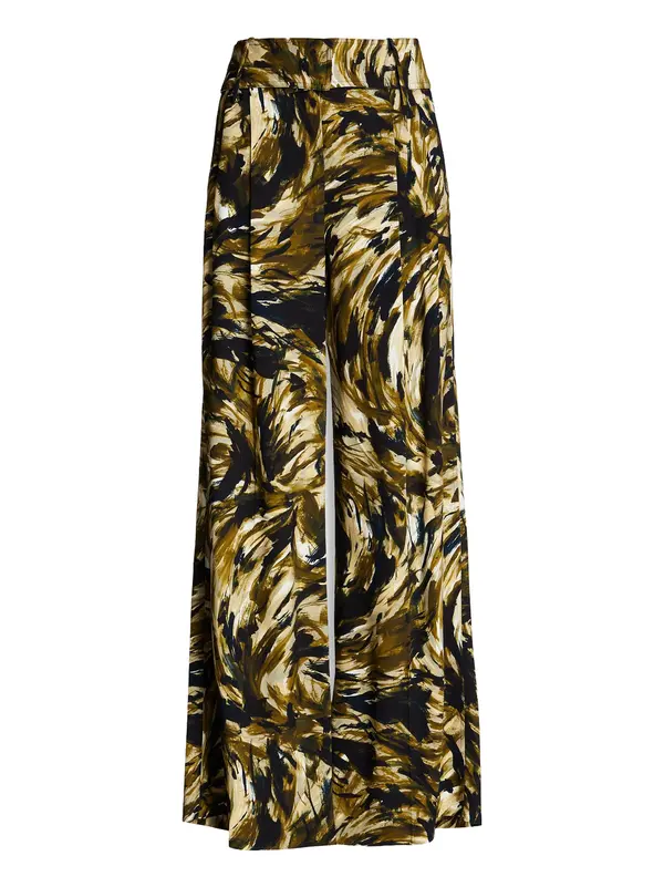 Proenza Schouler Printed Wide-leg Pants - Army Green