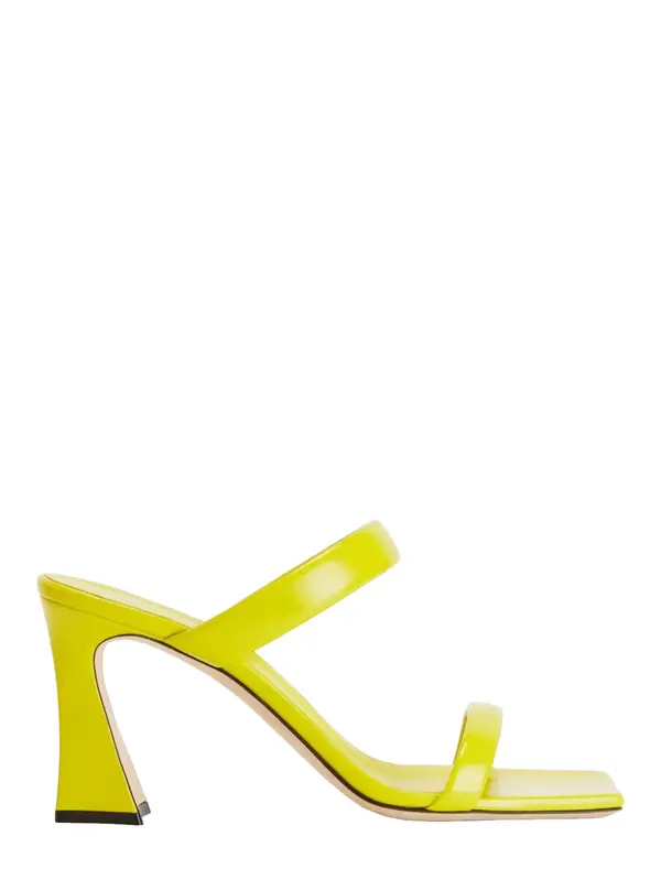 GIUSEPPE ZANOTTI 85mm Flaminia Leather Sandals - Yellow