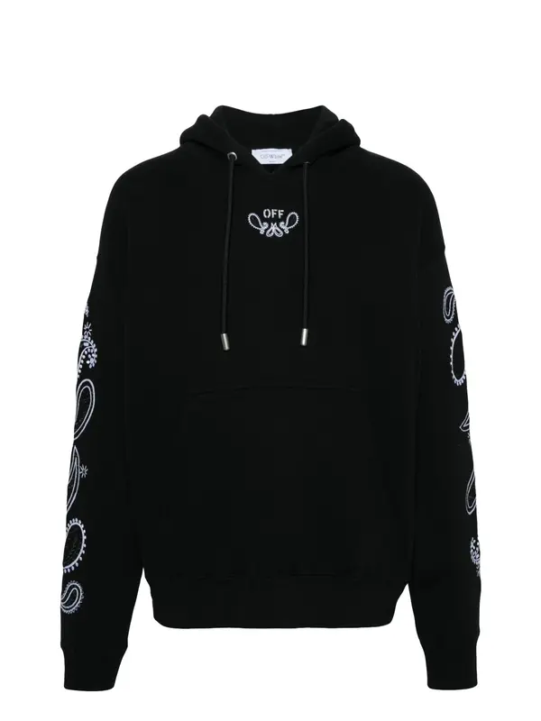 Off-White Bandana Arrows-embroidered Hoodie - Black