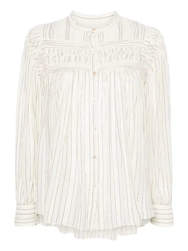 MARANT ETOILE Plalia Striped Blouse - Neutrals